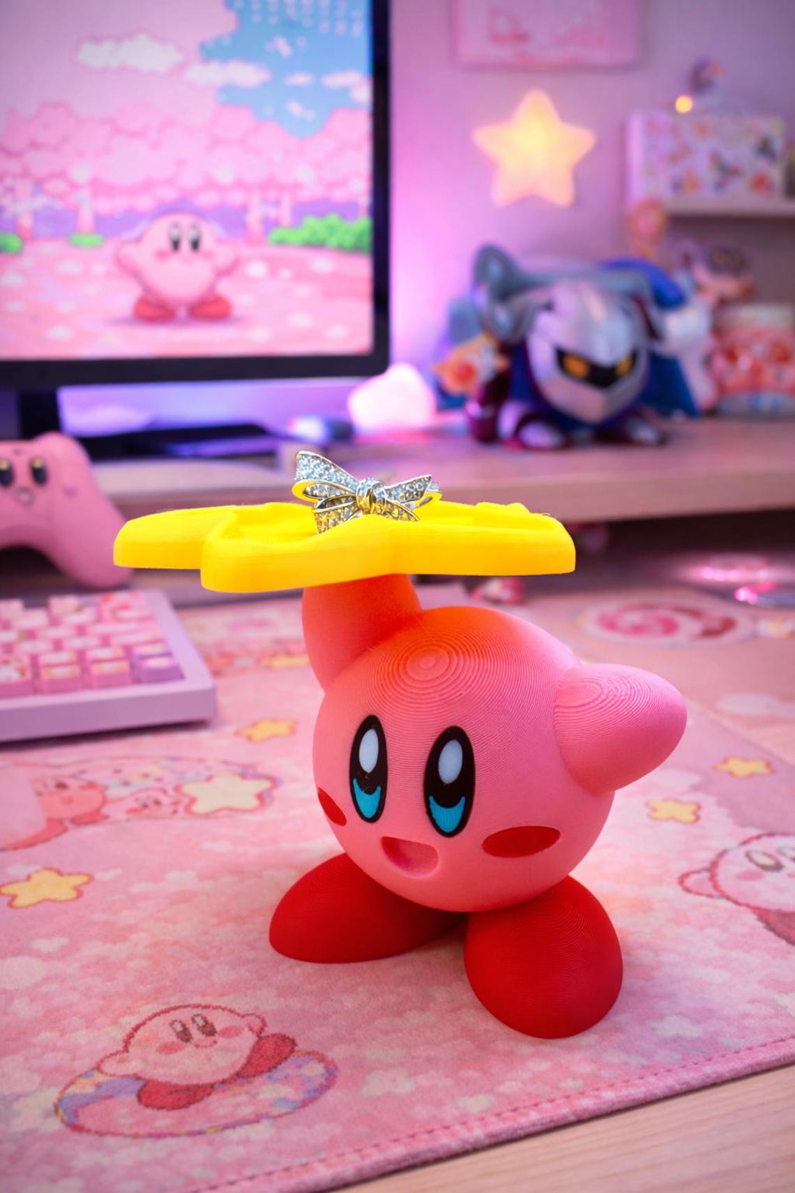 Kirby Warp Star Ring Holder| Kawaii Jewelry Tray& Desk Accessory ...