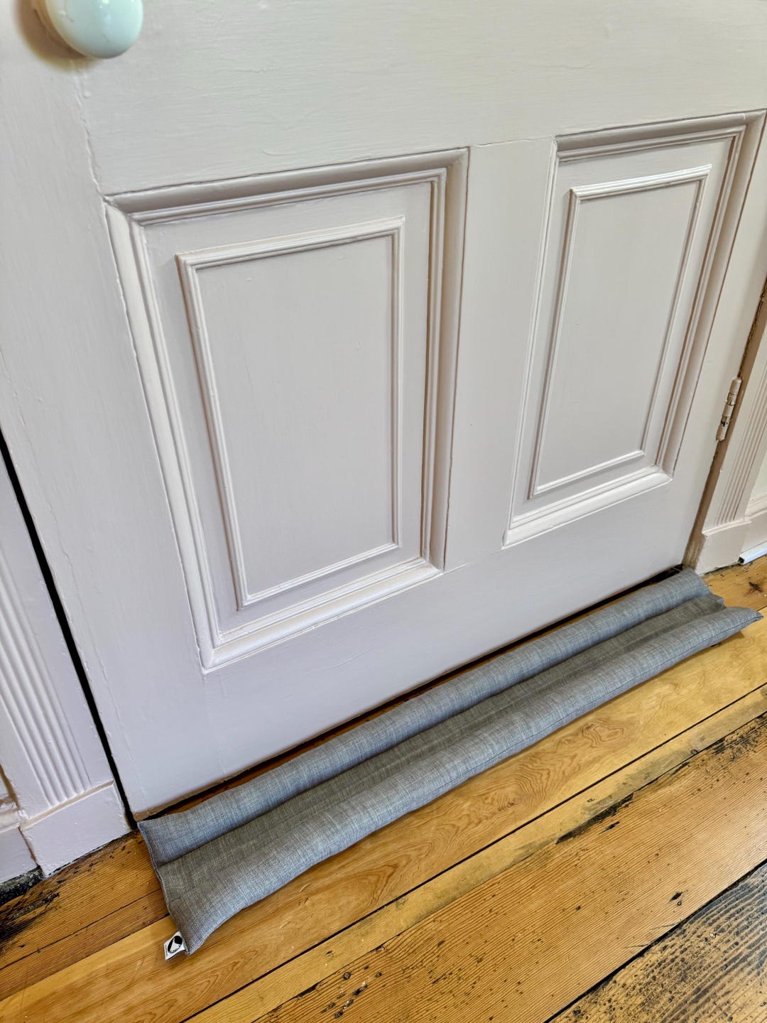 Draught Excluder, Handmade in Grey Linen, Double-sided - Etsy