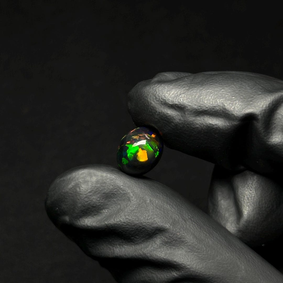 Natural Ethiopian Black Opal Cabochon: Smoked Oval Opal, 3.10ct - Etsy
