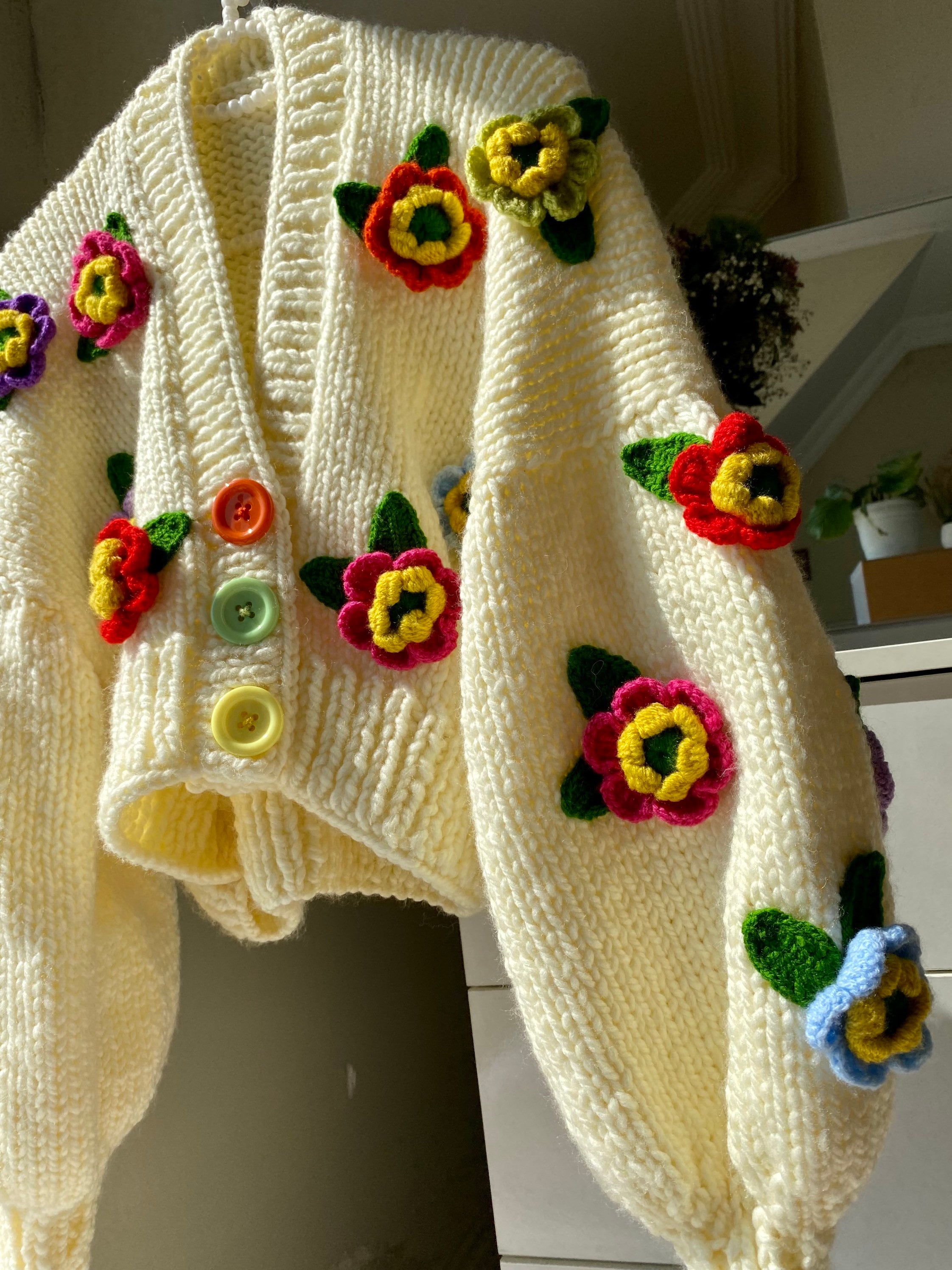 Leilayca Spring Blossom 3d Fluffy Floral Cardigan Cute | Etsy