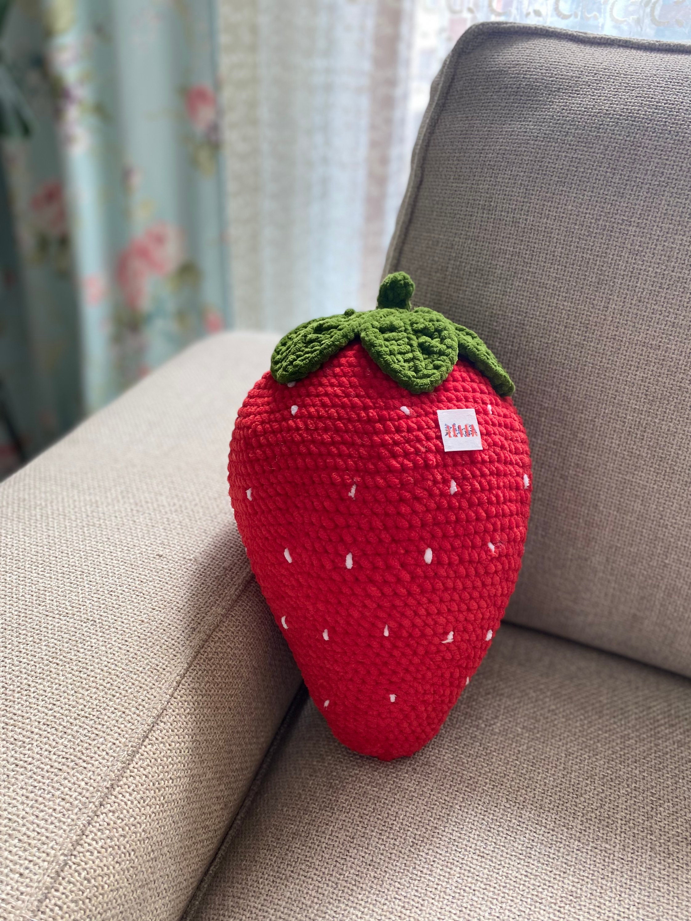 Leilayca 3d Strawberry Plush Pillow , Strawberry Embroidered Pillow ...