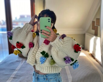 Leilayca, Grape Cardigan ,grape Crochet , 3d Fluffy Cardigan Leilayca, Grape Cardigan ,grape Crochet , 3d Fluffy Cardigan