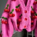 Cherry Candy ,pink Cherry Cardigan , Christmas Gifts , Pink Cardigan ...