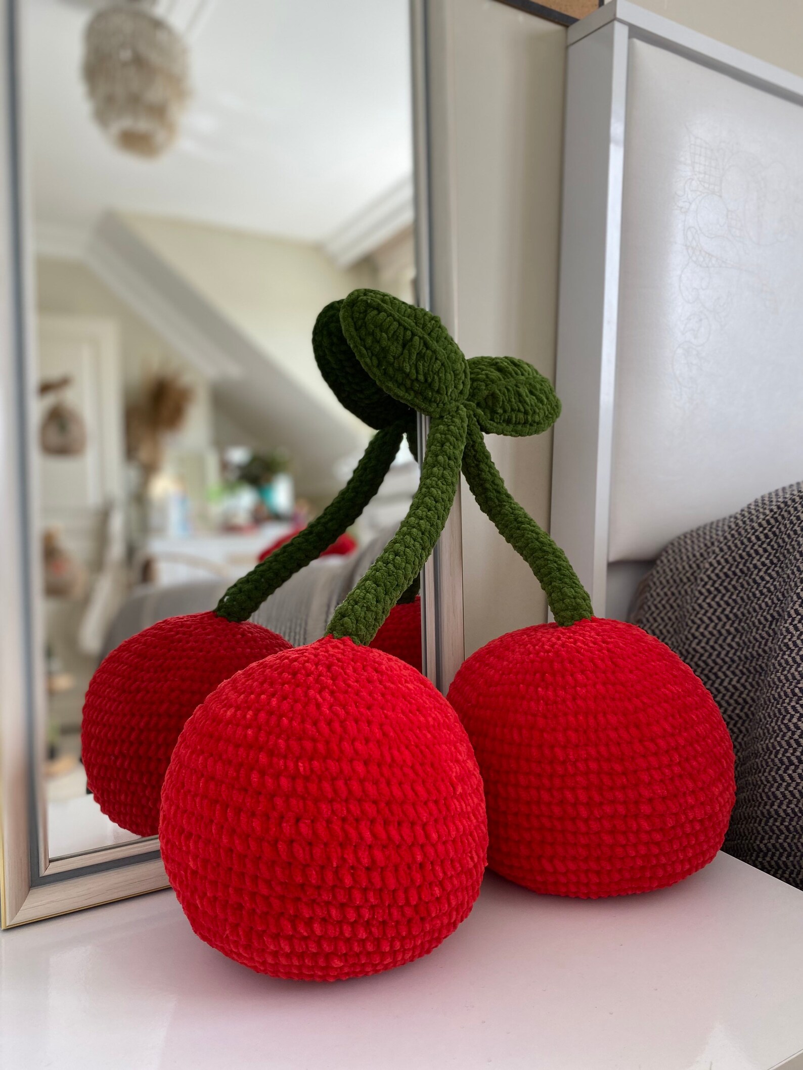 Leilayca ,homeware 3d Large Cherry Plush Pillow , Plush Fruit ...