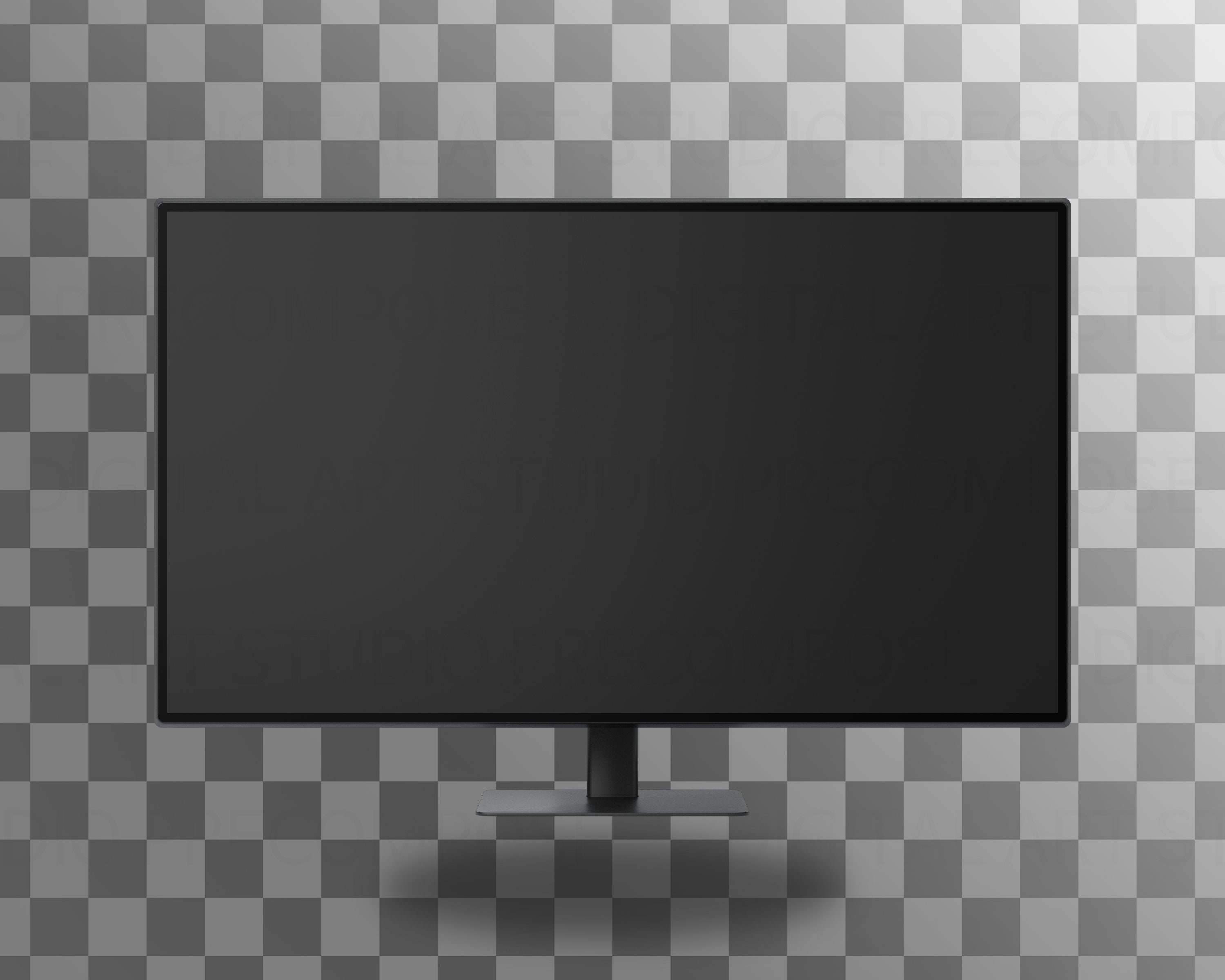 Desktop Monitor Mock up Template Ratio 16:9 Realistic 3D | Etsy