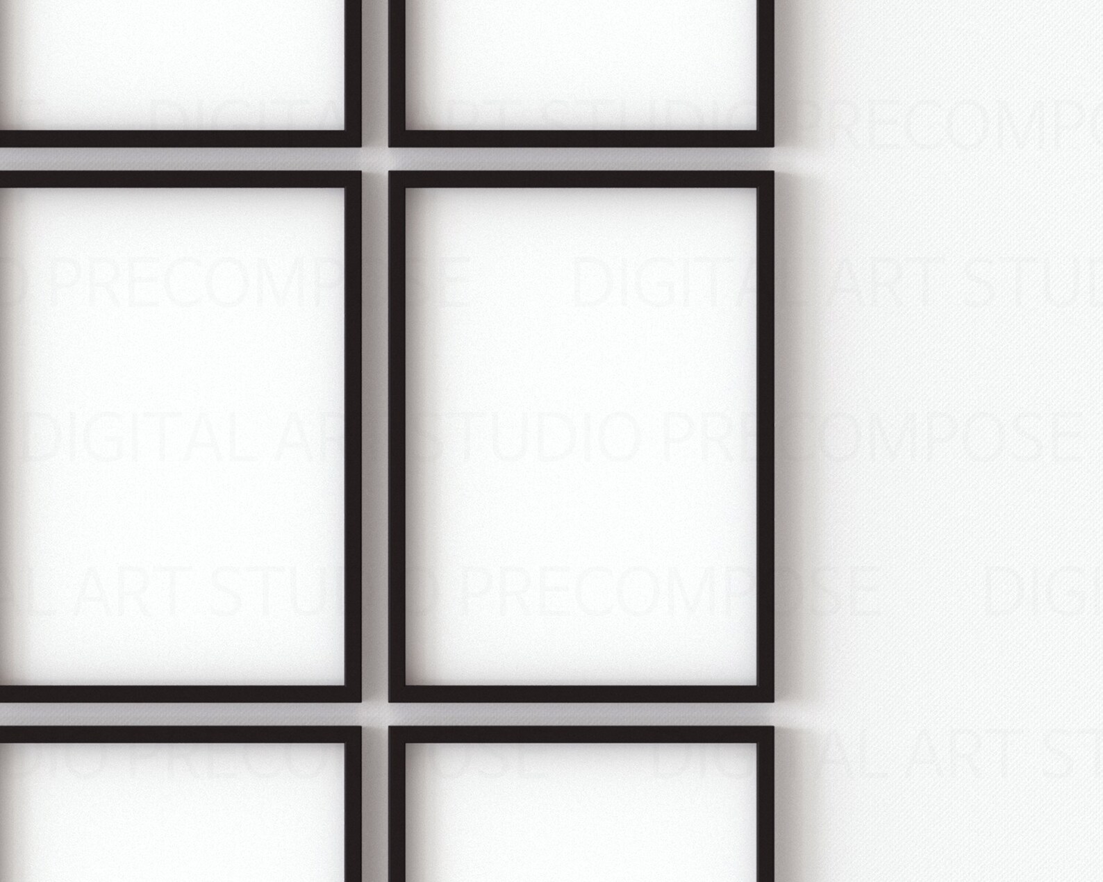 A4 Vertical Nine Frames Mockup JPG PSD Smart Object Gallary | Etsy