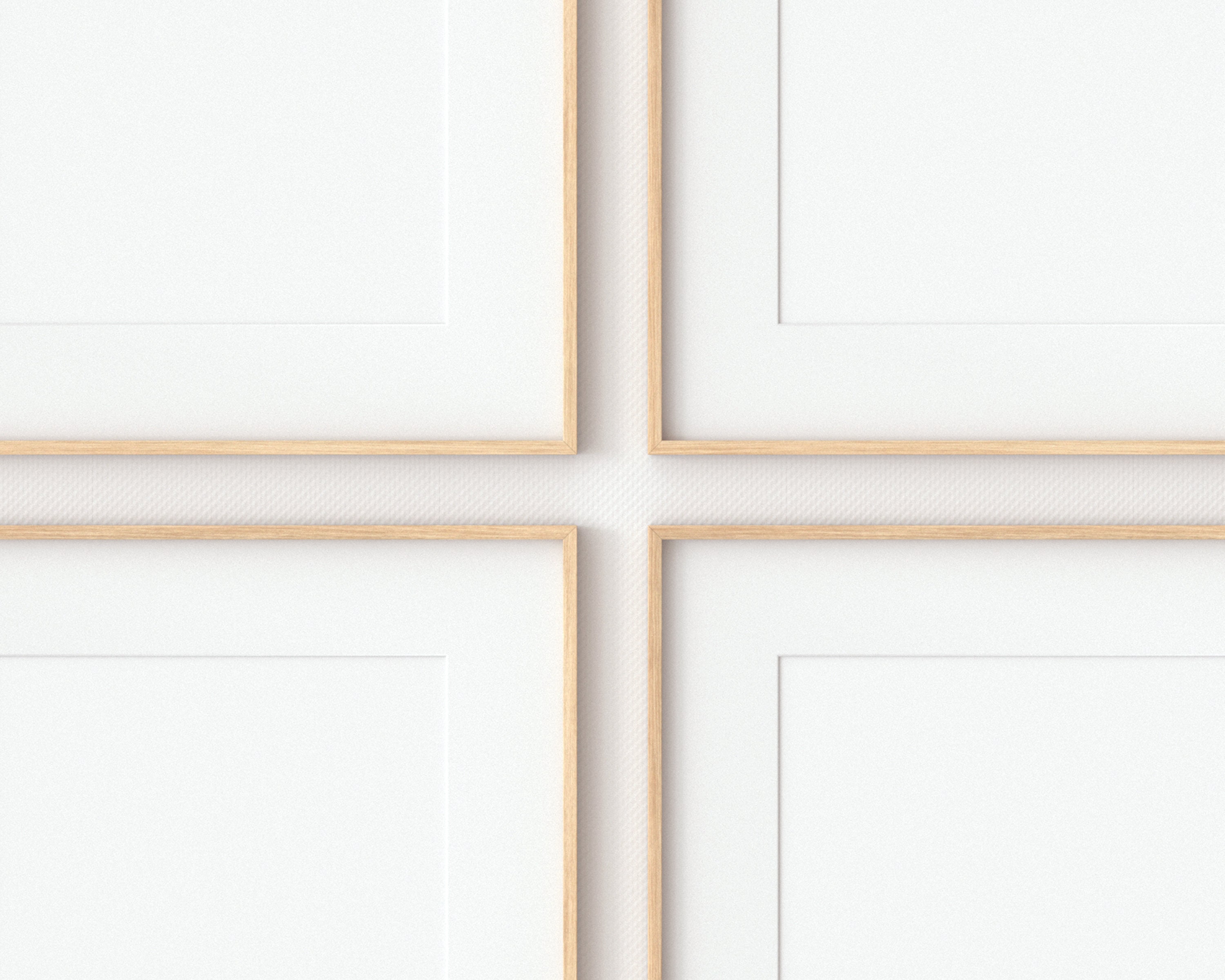 Four Square Wood Frames Mockup on Real Wall JPG PNG PSD Smart - Etsy