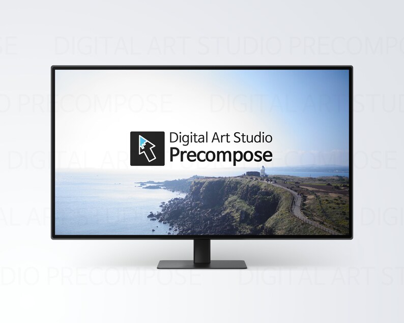 Desktop Monitor Mock up Template Ratio 16:9 Realistic 3D | Etsy