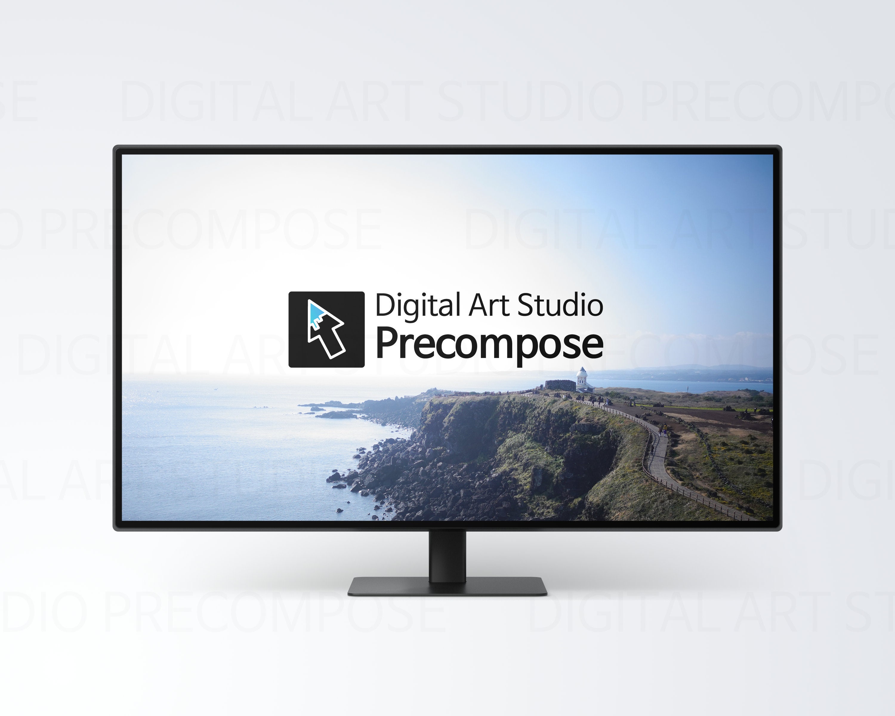 Desktop Monitor Mock up Template Ratio 16:9 Realistic 3D | Etsy