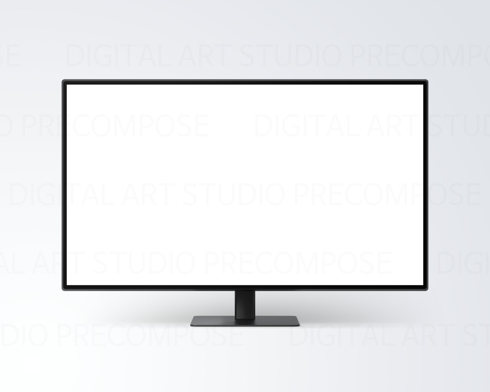 Desktop Monitor Mock up Template Ratio 16:9 Realistic 3D | Etsy
