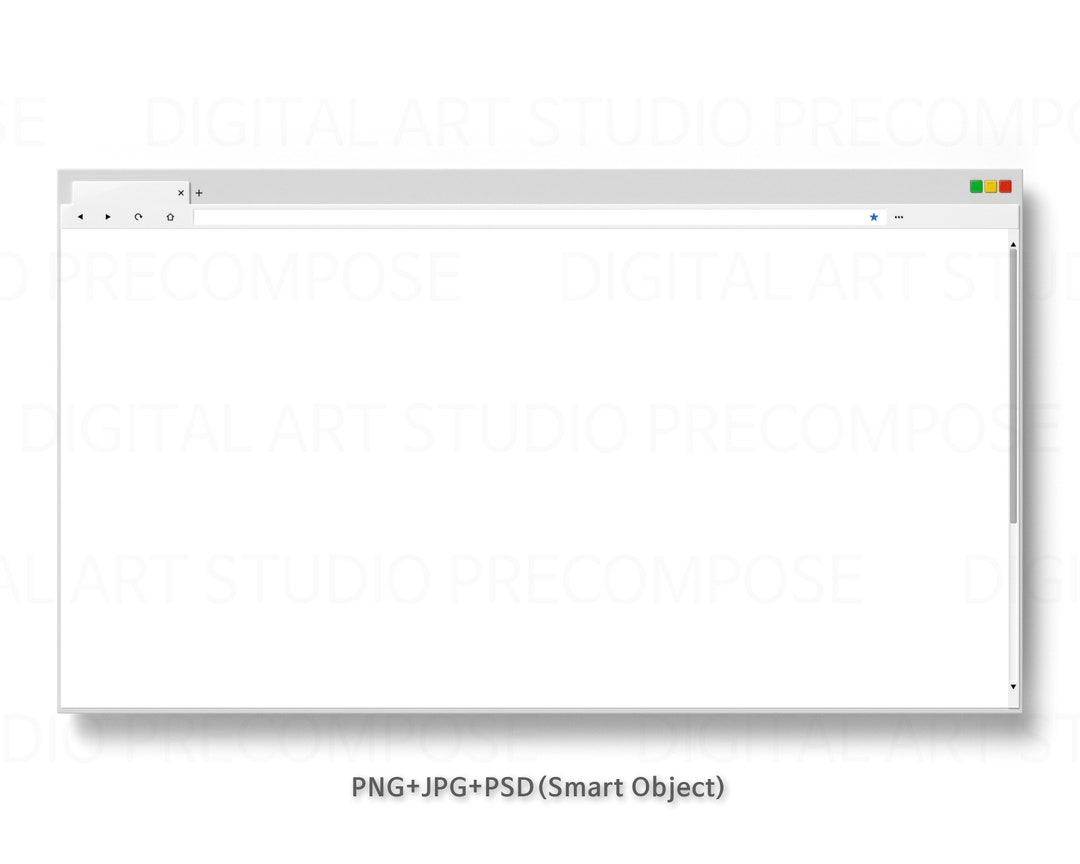 Web Browser Frame Mockup Set, Digital Template, PNG JPG PSD Smart ...