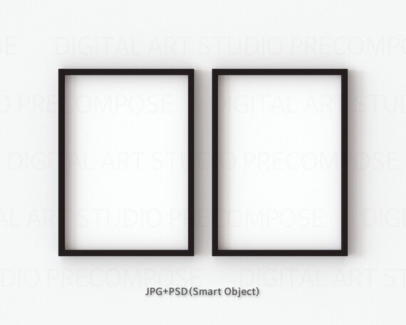 Two Frames Mockup A4 Ratio JPG PSD Smart Object Gallary | Etsy