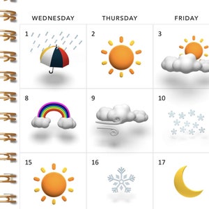 3D Weather PNG Stickers, for iPad Goodnotes Digital Diary, Digital ...