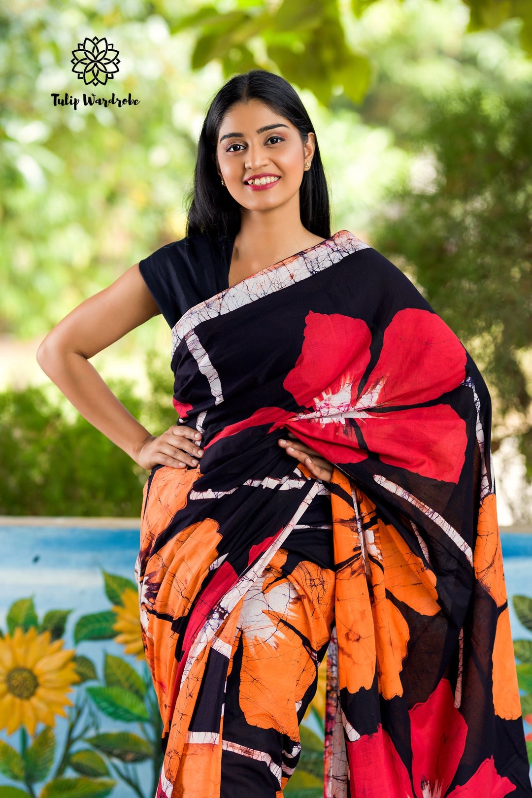 Sri Lankan Hand Made Batik Saree - Etsy