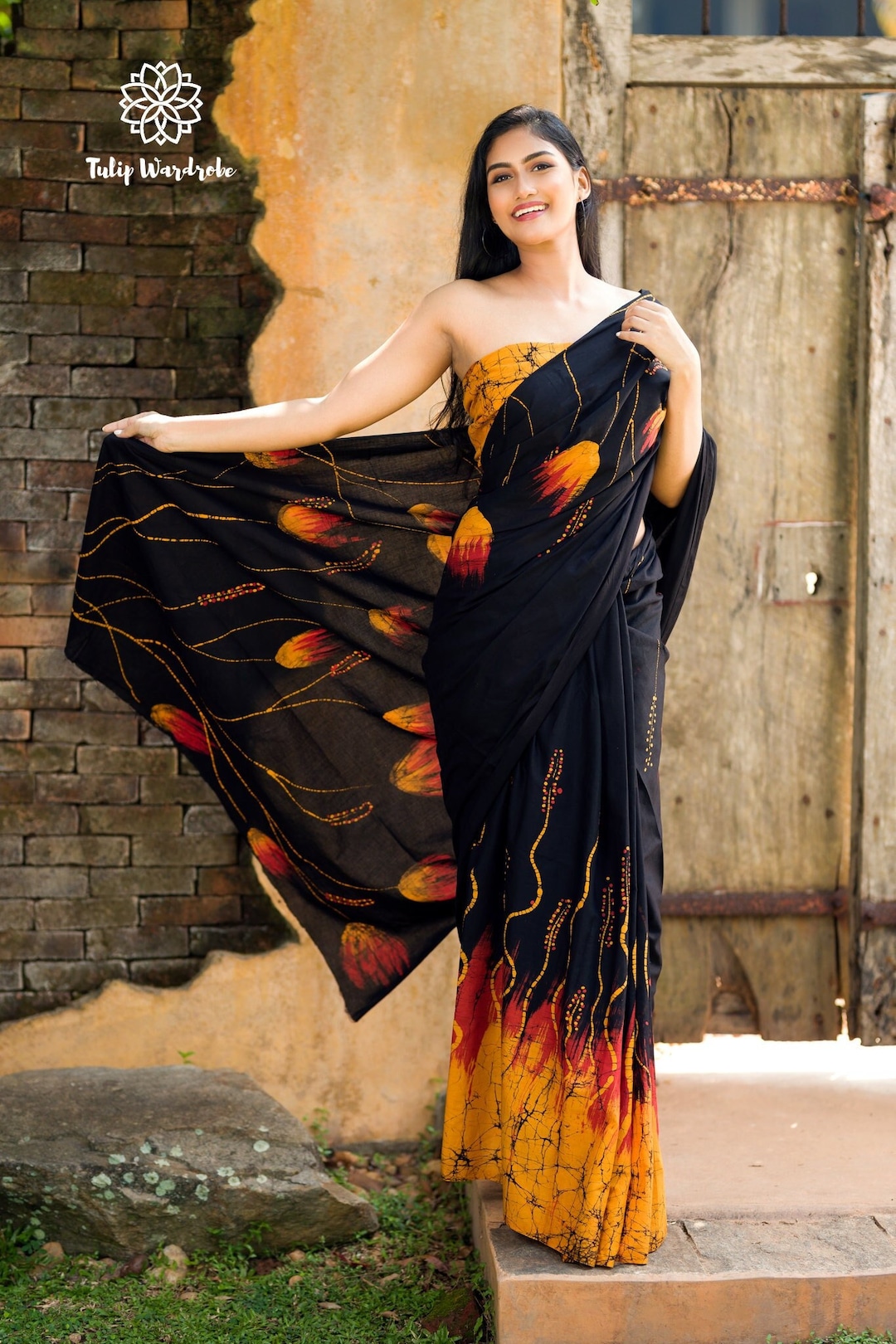 Sri Lankan Hand Made Batik Saree - Etsy