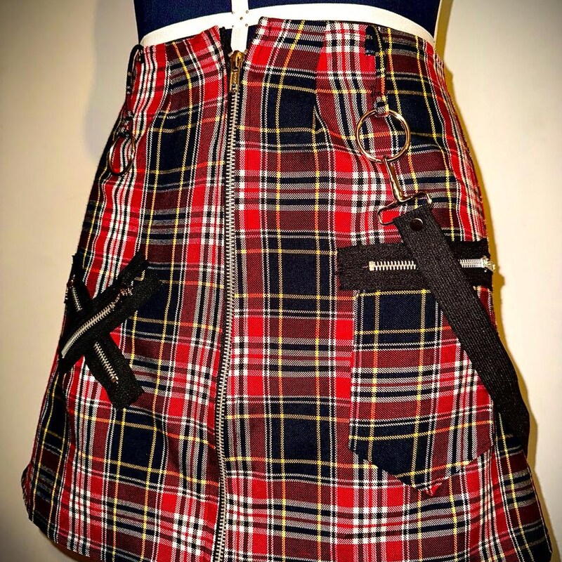 Punk Plaid Skirt - Etsy