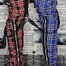 Red and Blue Bicolor Plaid Punk Pants - Etsy