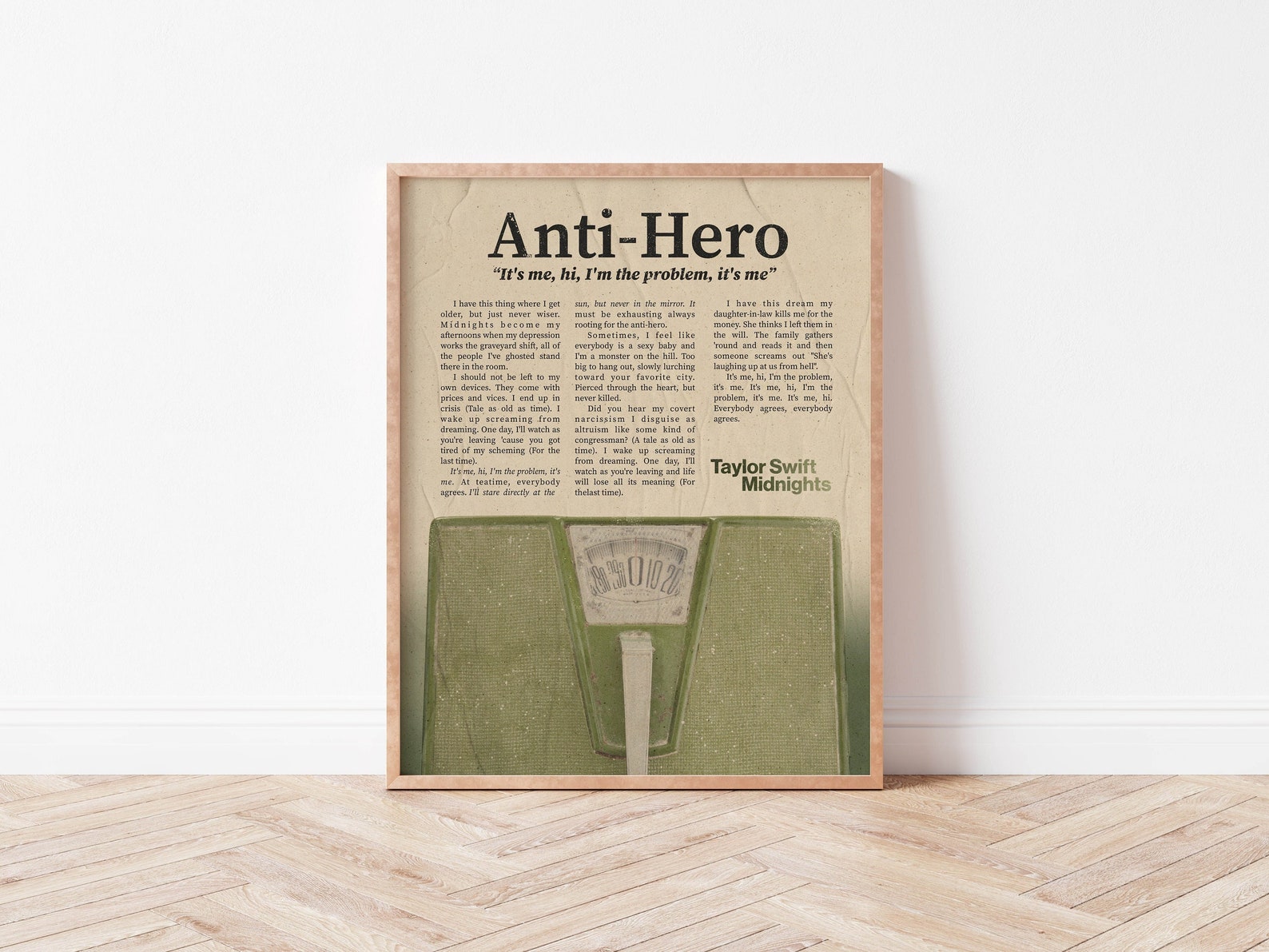 Taylor Swift Print Taylor Swift Poster Midnights Anti-hero - Etsy