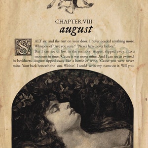 Taylor Swift Print, Folklore August Lyrics Poster Print, Swifties Gift ...