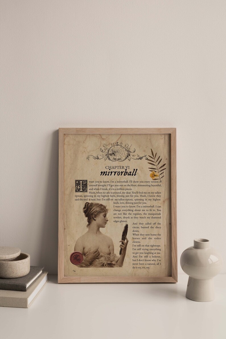 Taylor Swift Poster Folklore Mirrorball Lyrics Poster - Etsy