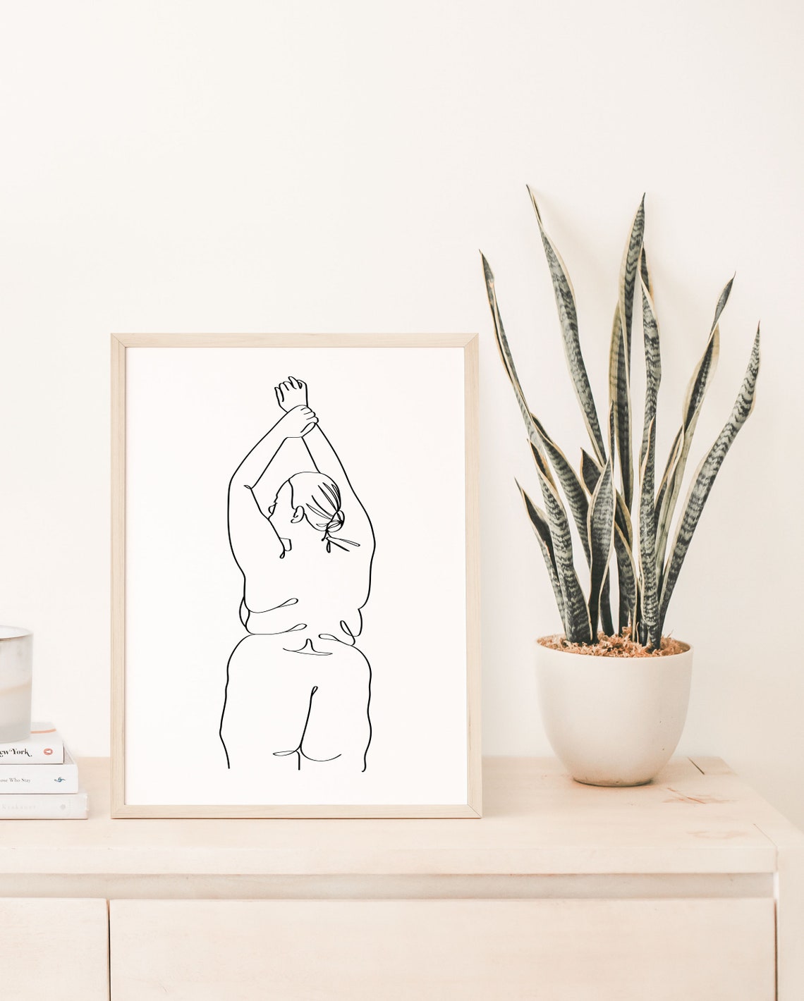 Body Positive Art Curvy Woman Line Art Black and White | Etsy