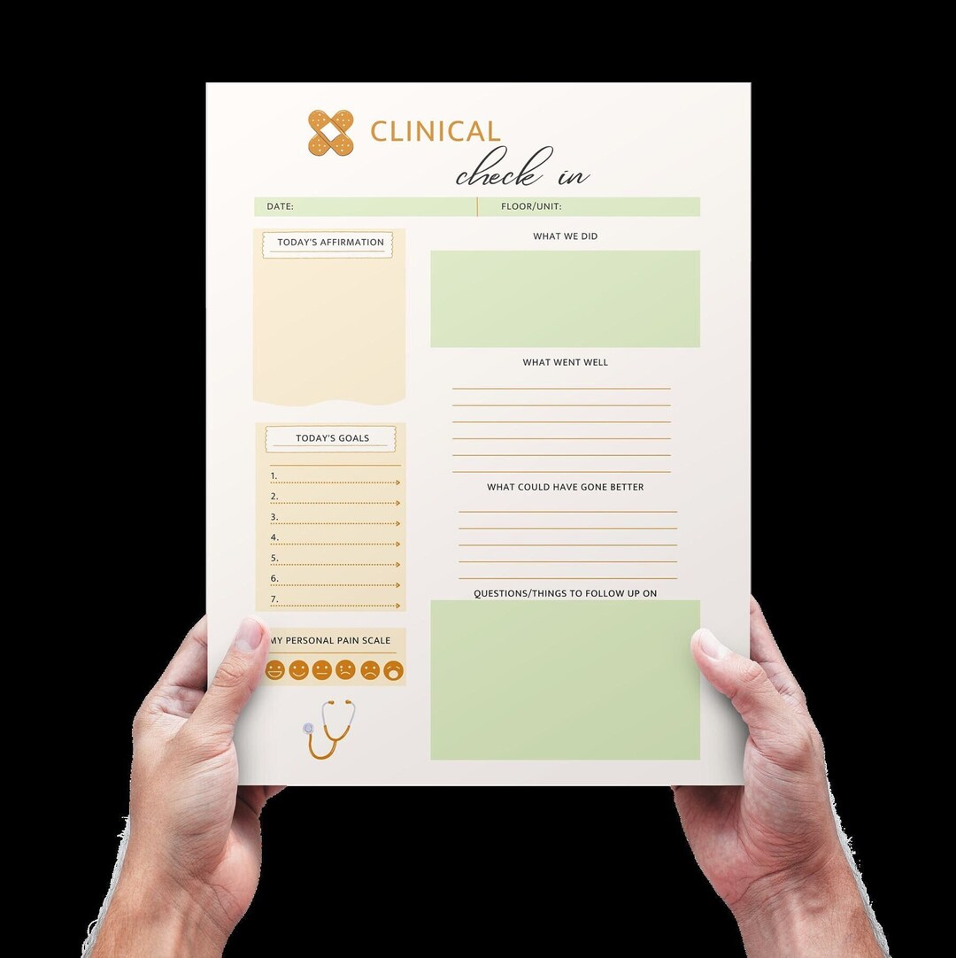 Nursing "clinical CHECK In" Digital Download: Clinical Reflection for ...