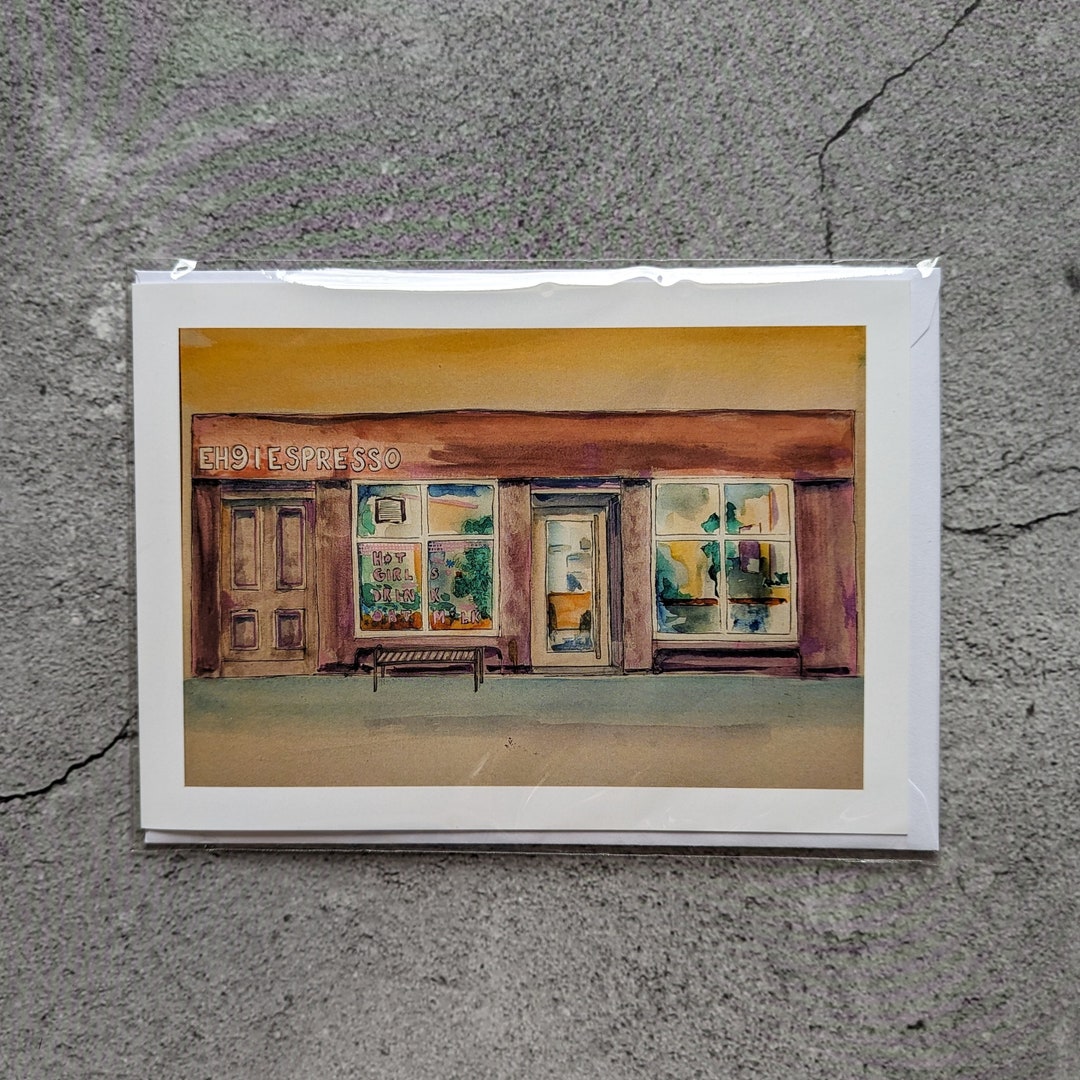 EH9 Espresso Coffee Shop, Perth Road, Dundee. 5 X 7 Blank Greetings ...