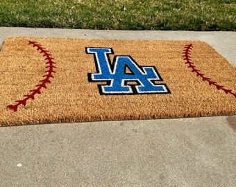 LA Dodgers Laser Engraved Home Door Mat Coir, Coconut Hair, 30 X 18 ...