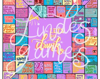 EDITABLE Let's Get Drunk Template-drinking Game-digital DOWNLOAD - Etsy