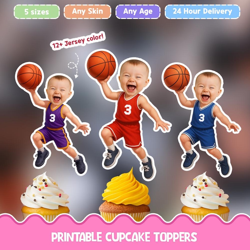 Custom Sports Cupcake Picks - Etsy