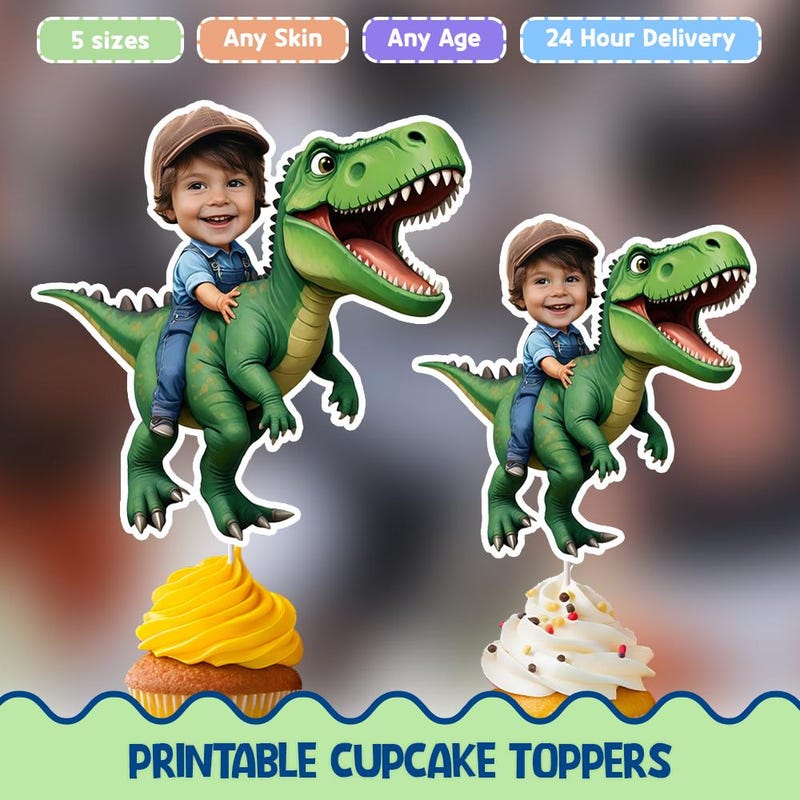 Dinosaur Topper Svg - Etsy