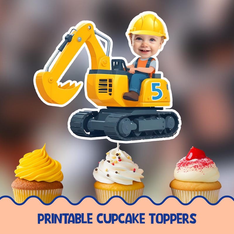 Excavator Cake Topper - Etsy