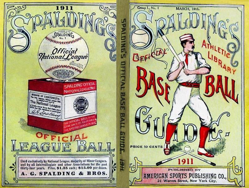 Spalding Baseball Guide, 1911. Giclee Print. Baseball Memorabilia. Gift ...