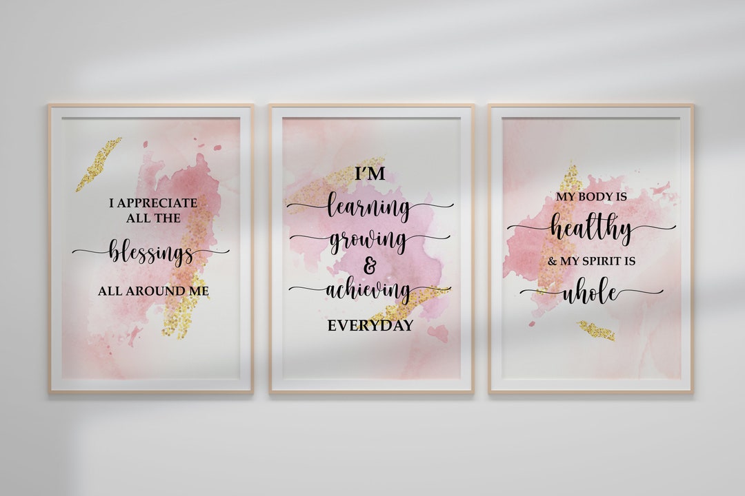 Inspirational Quotes Wall Art, Positive Art Print, Affirmations Wall ...