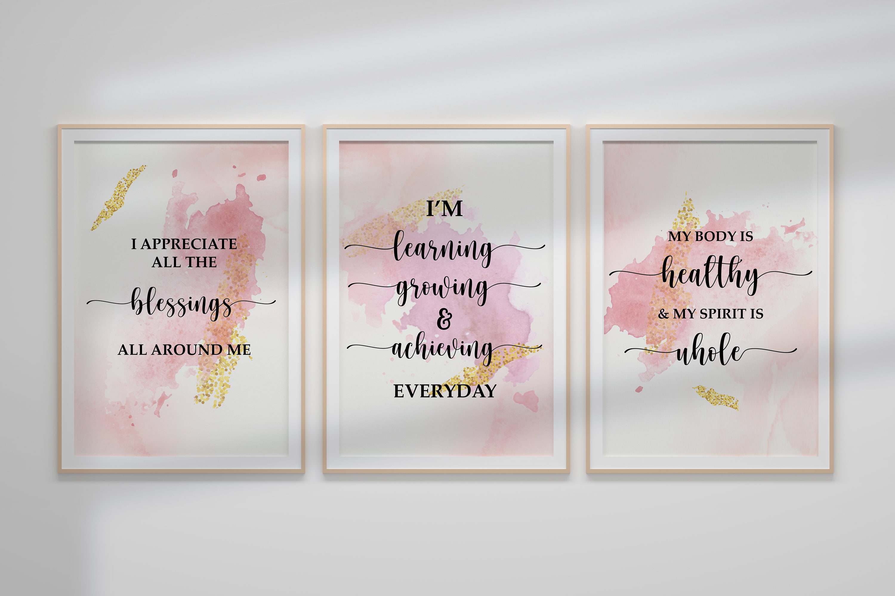 Inspirational Quotes Wall Art, Positive Art Print, Affirmations Wall ...