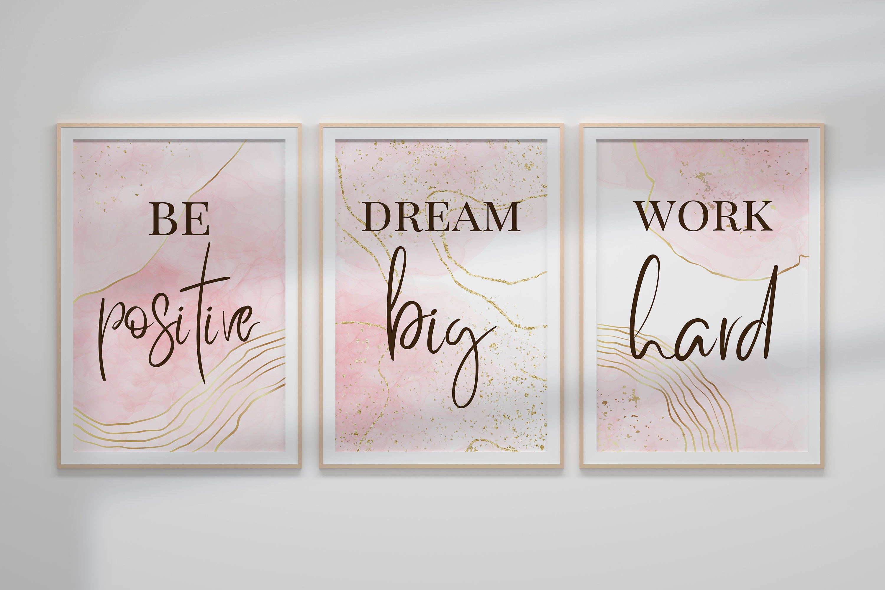Positive Affirmation Wall Art, Set of 3 Prints Inspirational Quotes ...