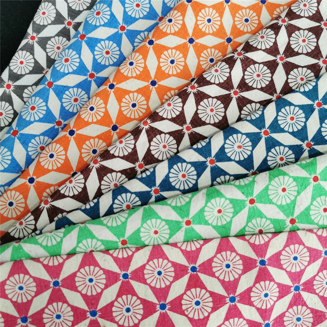 Shanghai Local Cotton Fabric - Oriental Floral Print, Sewing Material ...
