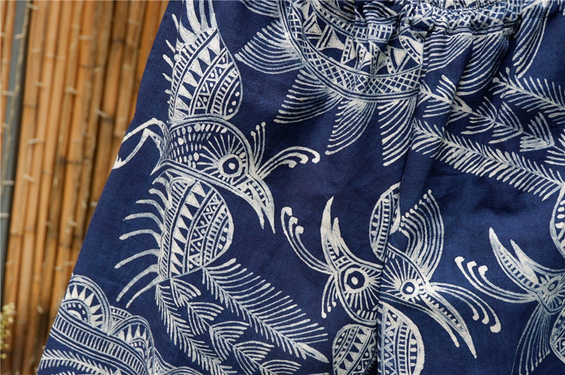 Batik Hand Dyed Chinese Miao People Handmade Wax Dye Batik Indigo Tie ...