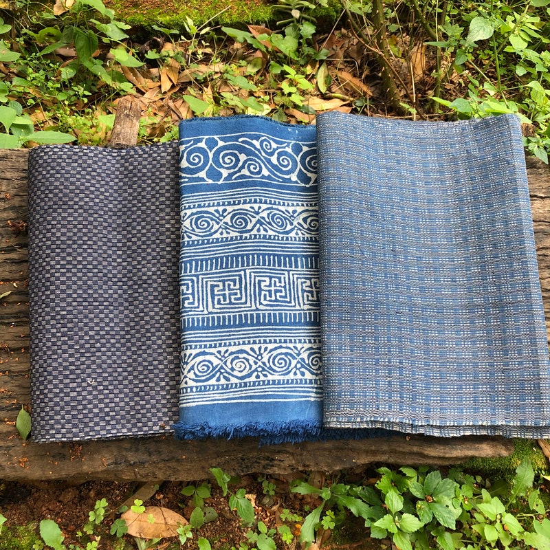 Indigo Batik Fabric - Etsy