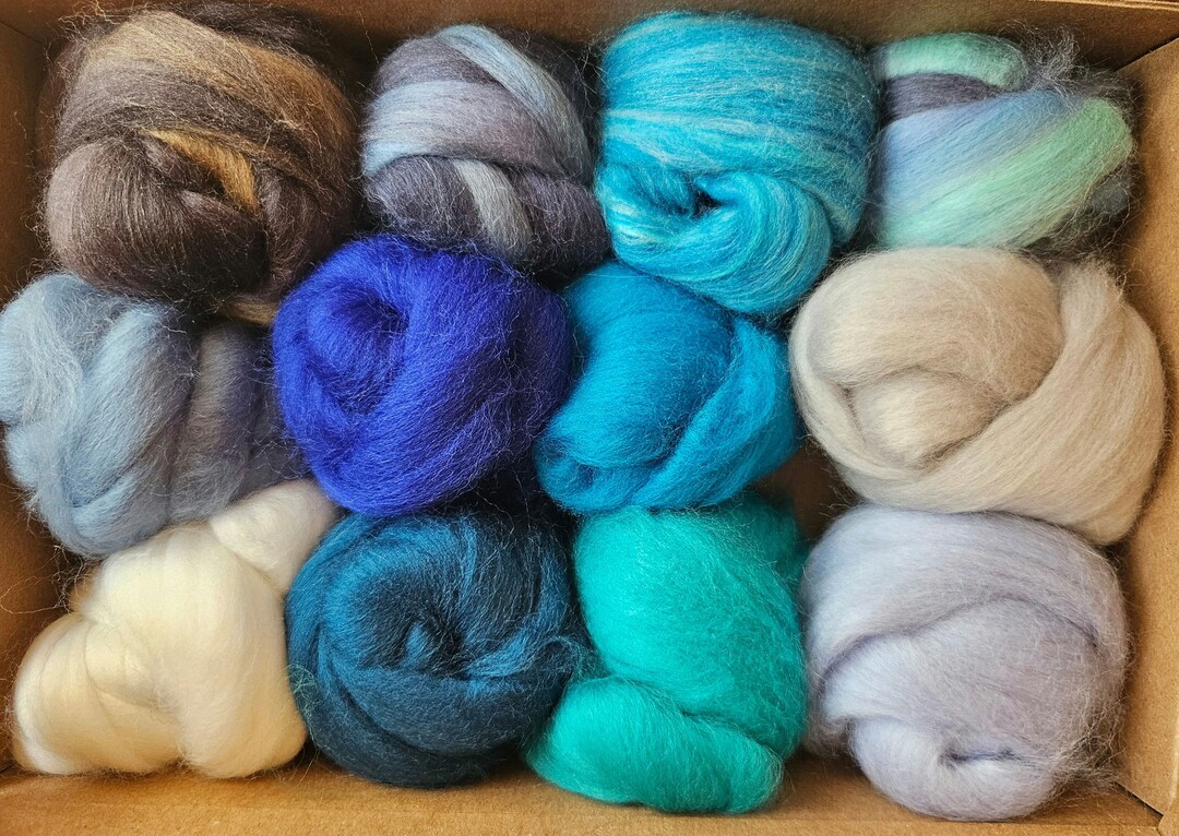 Merino Wool Roving, Box of Colours - Etsy