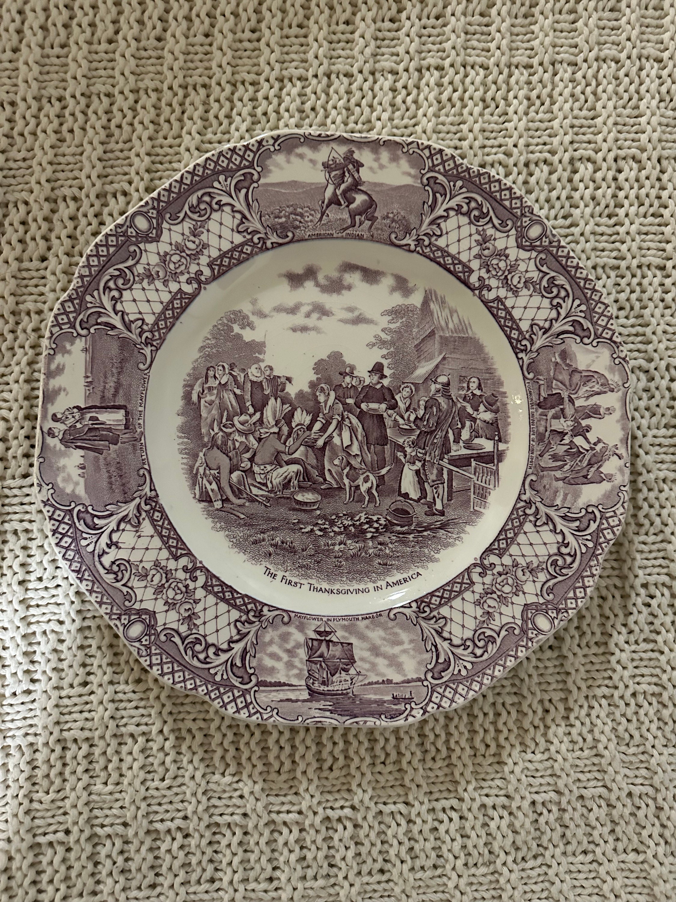 Vintage colonial Homestead by Royal Decorative Plate the - Etsy