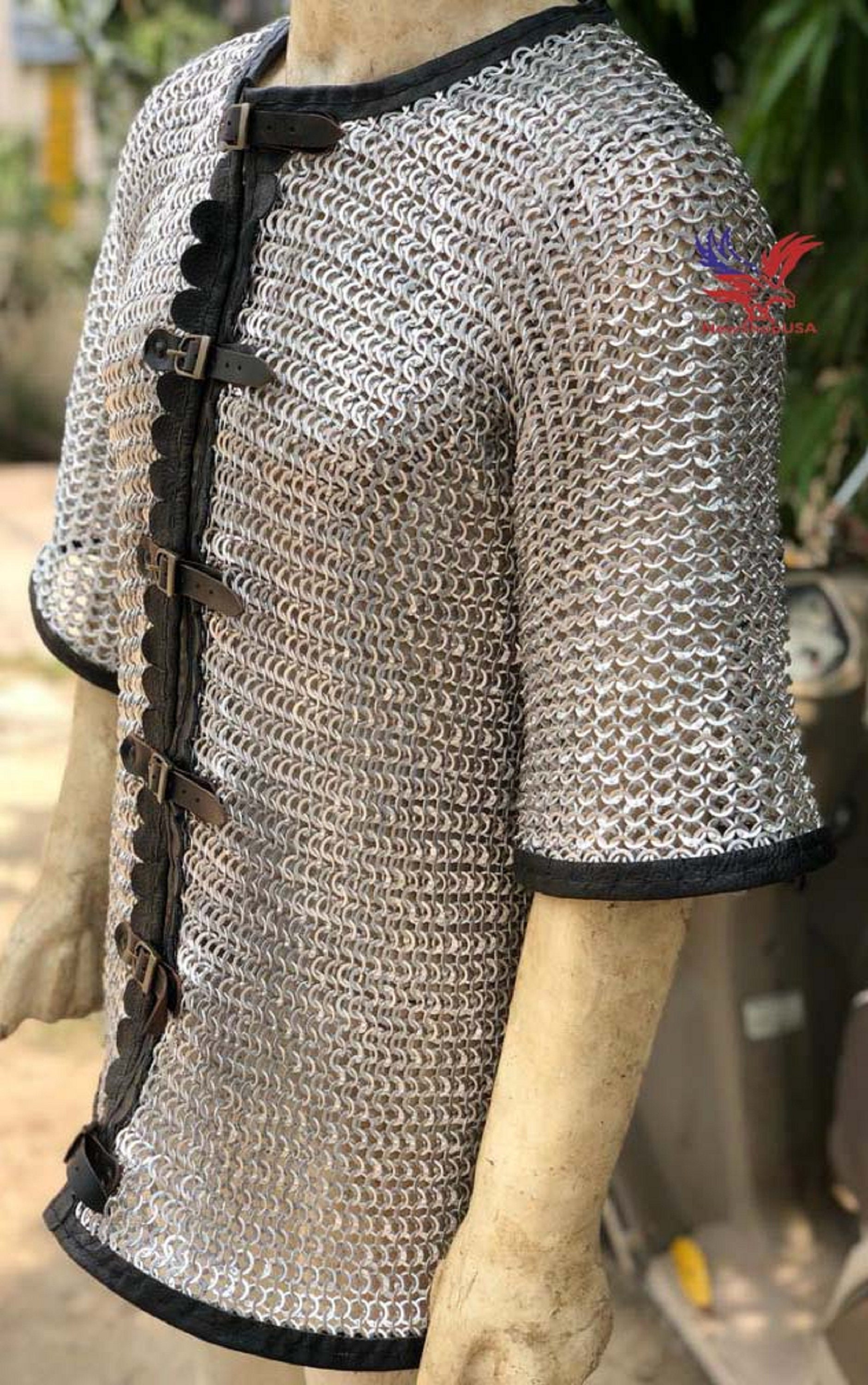 Aluminium Chainmail shirt 9 mm Flat riveted with washer Open | Etsy