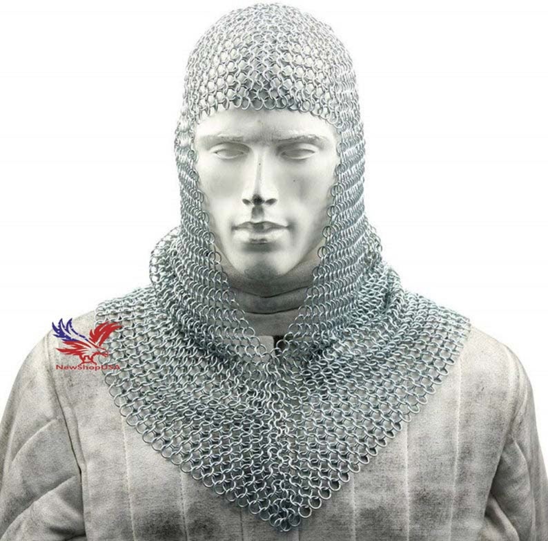 Butted Chainmail Coif V Neck & Chainmail Hood - Etsy
