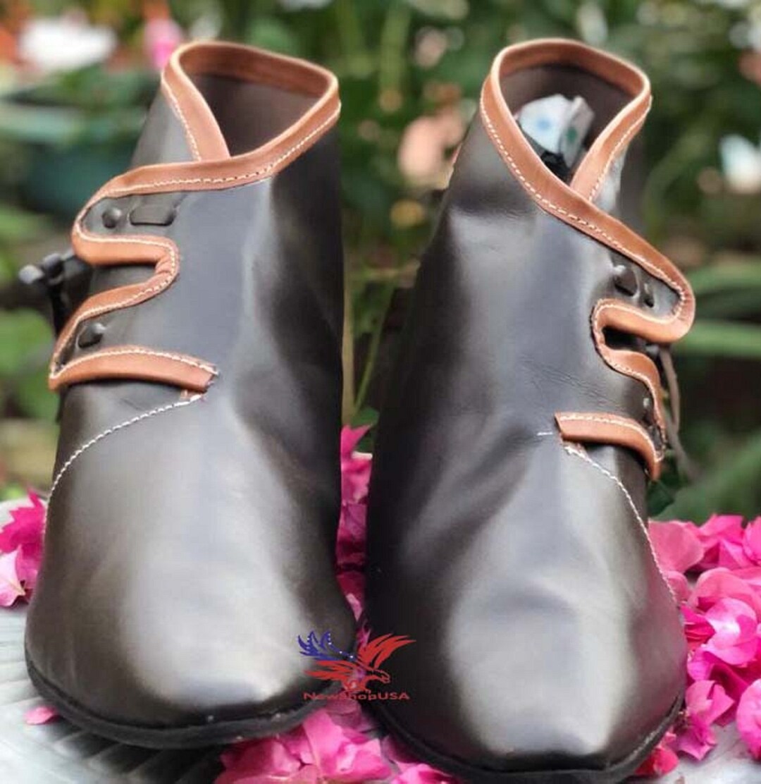 New Viking Shoes Type Jorvik With Simple Nailed Sole Black Shoes ...