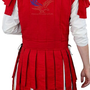 Medieval White/red Costumes Thick Padded Roman Subarmalis Gambeson for ...