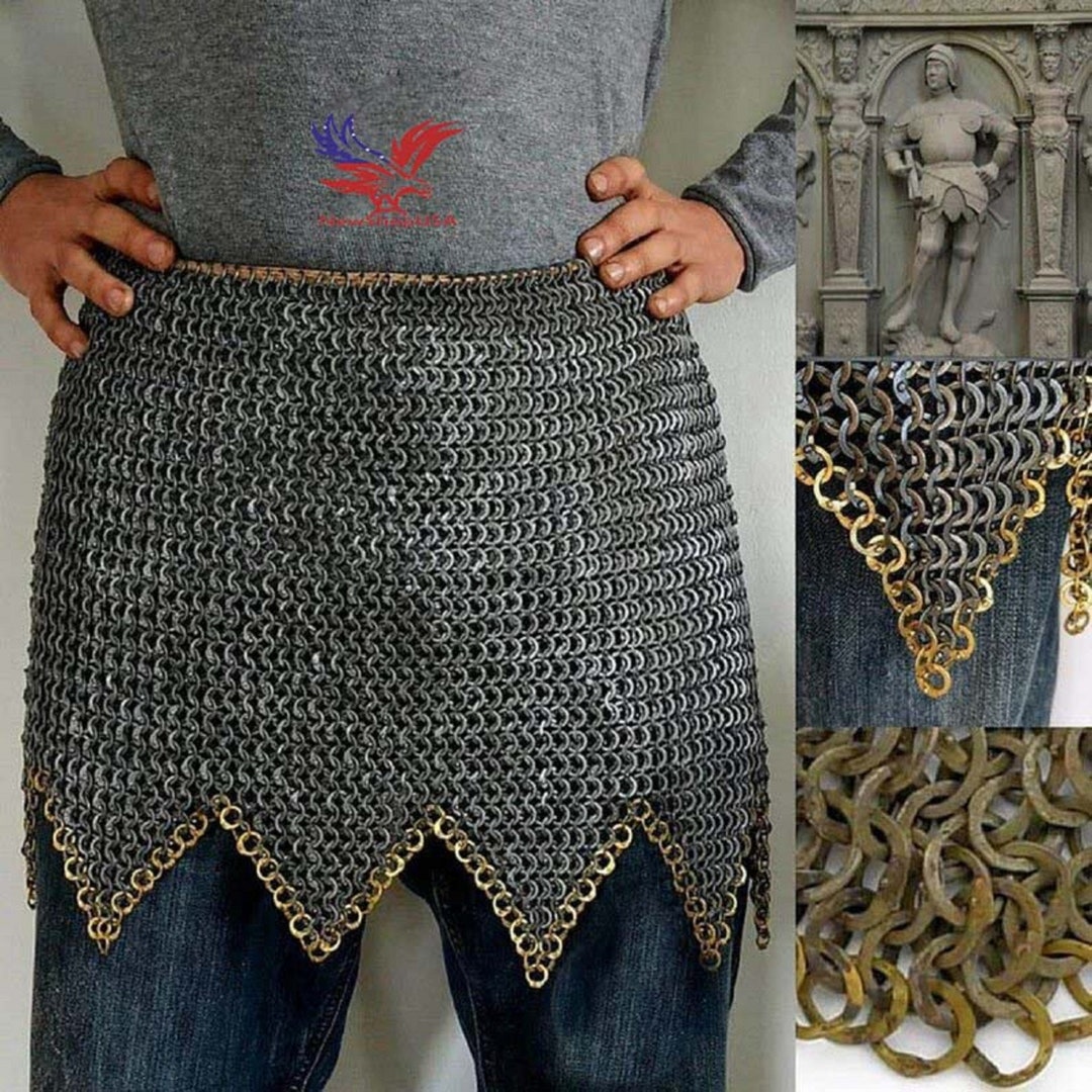 Chainmail Skirt Zig Zag 9 Mm Flat Ring With Soiled Ring - Etsy