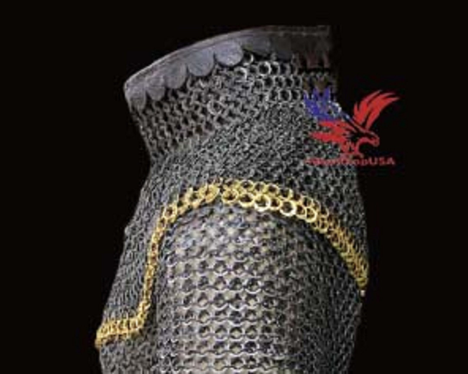 Chainmail Aventail Flat Riveted With Washer With 3 Line | Etsy