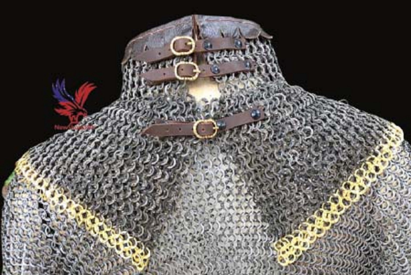 Chainmail Aventail Flat Riveted With Washer With 3 Line | Etsy