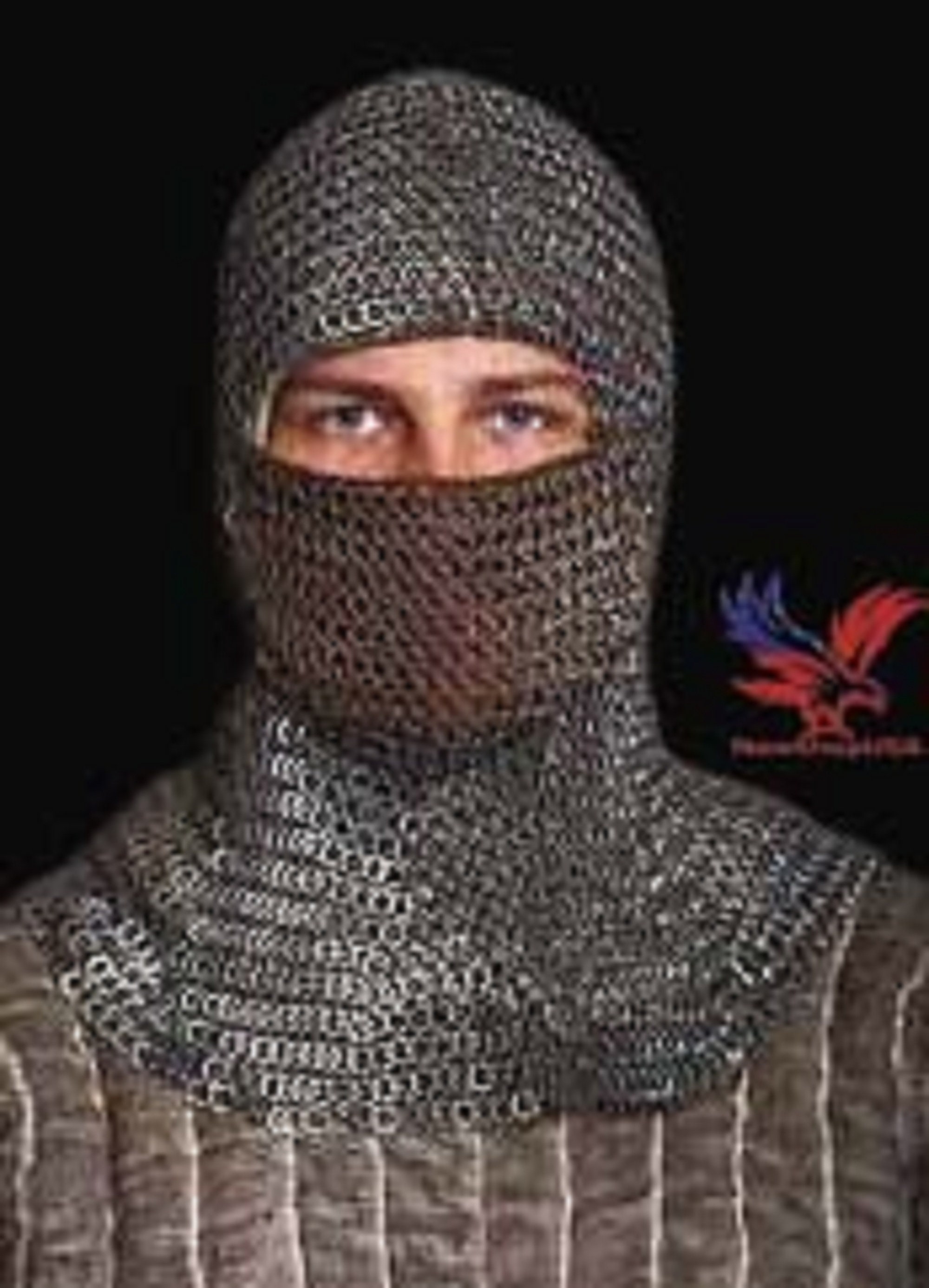 Chainmail Coif 9 MM Flat Riveted With Washer Coif Halloween | Etsy