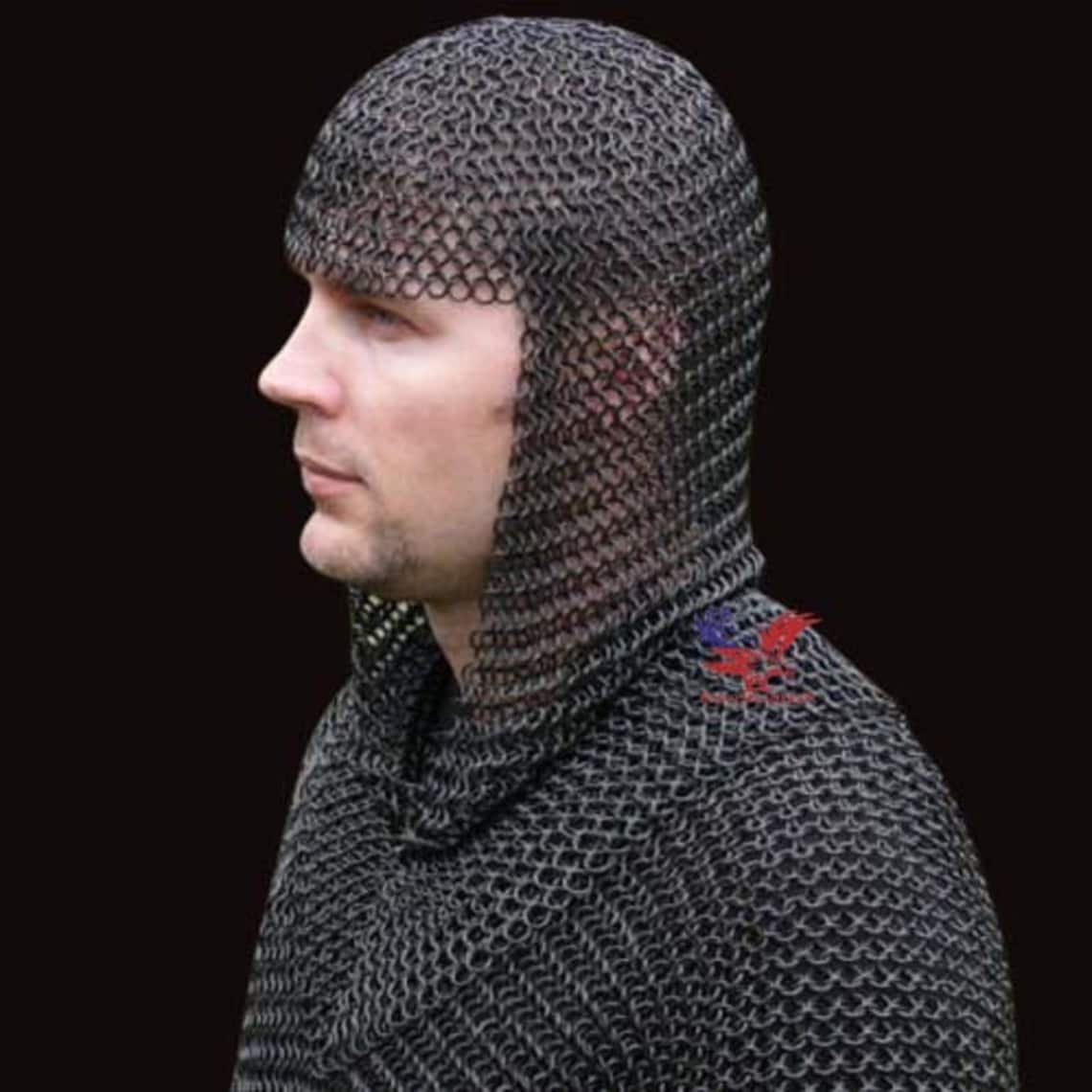 Butted Chainmail V Neck Coif & Chainmail Hood - Etsy